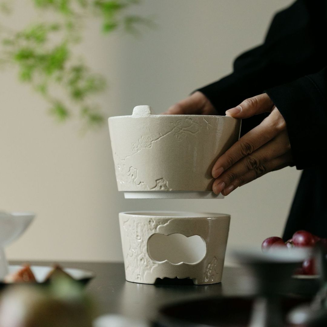 Relief Sculpture Ceramic Lake Stone Winter Plums Tea Stove - China Tea ...