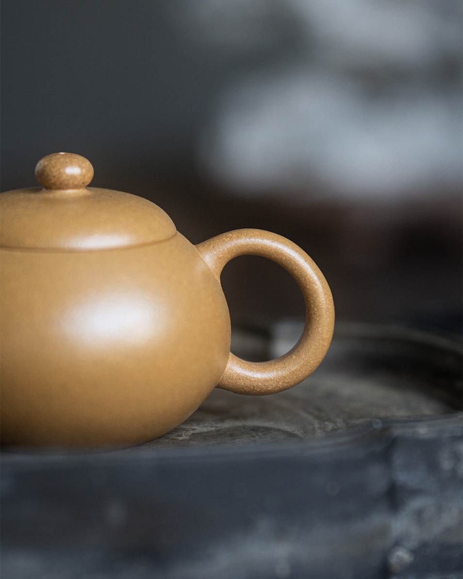 Half Handmade Duanni Gourd Wen Dan 140ml Yixing Teapot - China Tea Spirit