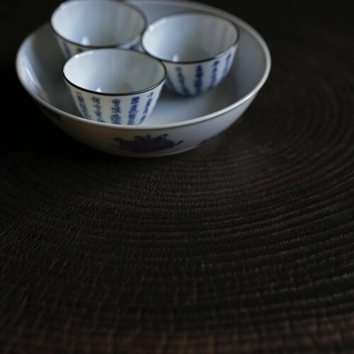 Hand-painted Qinghua Ceramic Poem Tea Boat - China Tea Spirit