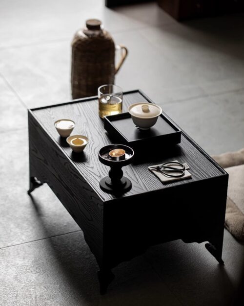 Elegant Japanese Style Ash Wood Gongfu Tea Table With Drawer - China ...