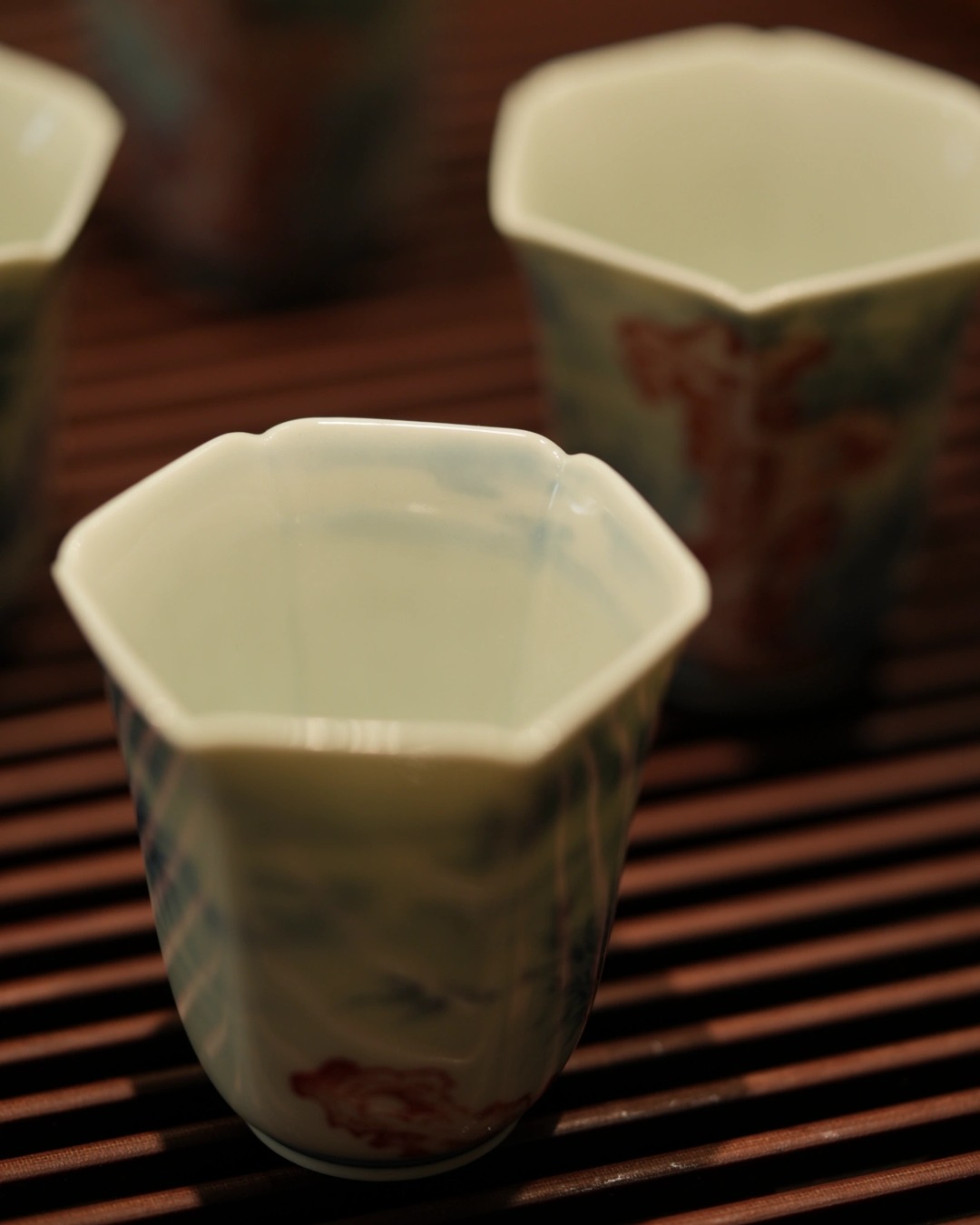 Hand-painted Qinghua Underglaze Red Ceramic 60ml Lake Stone Aroma Cup ...