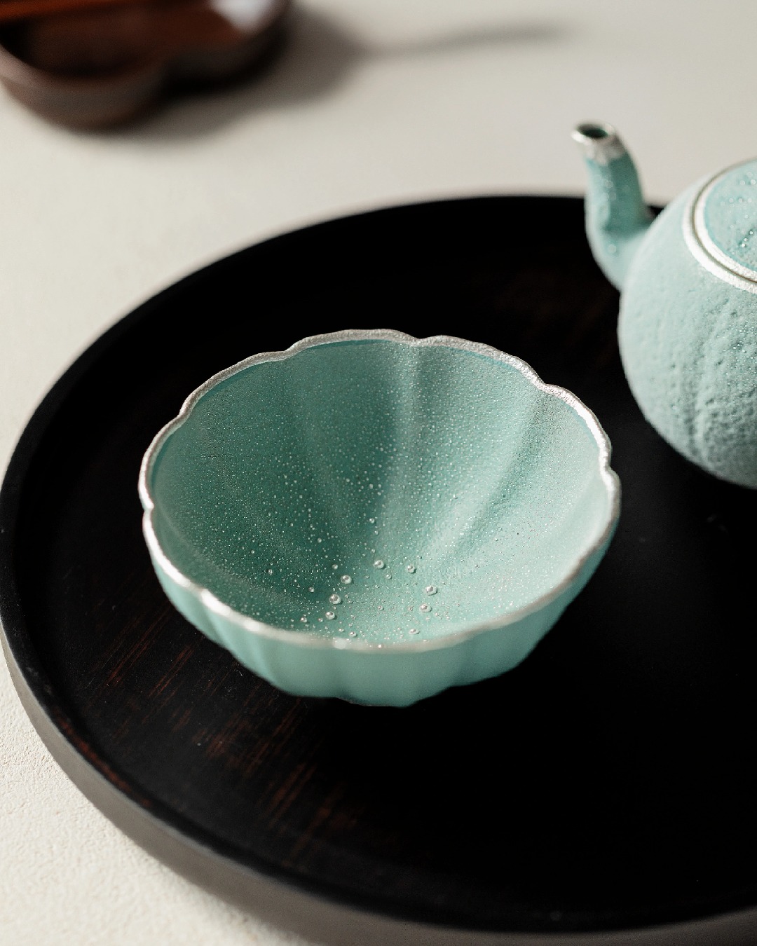 Handmade Silver Glazed Ceramic Morning Dew 100ml Chinese Teapot - China Tea Spirit