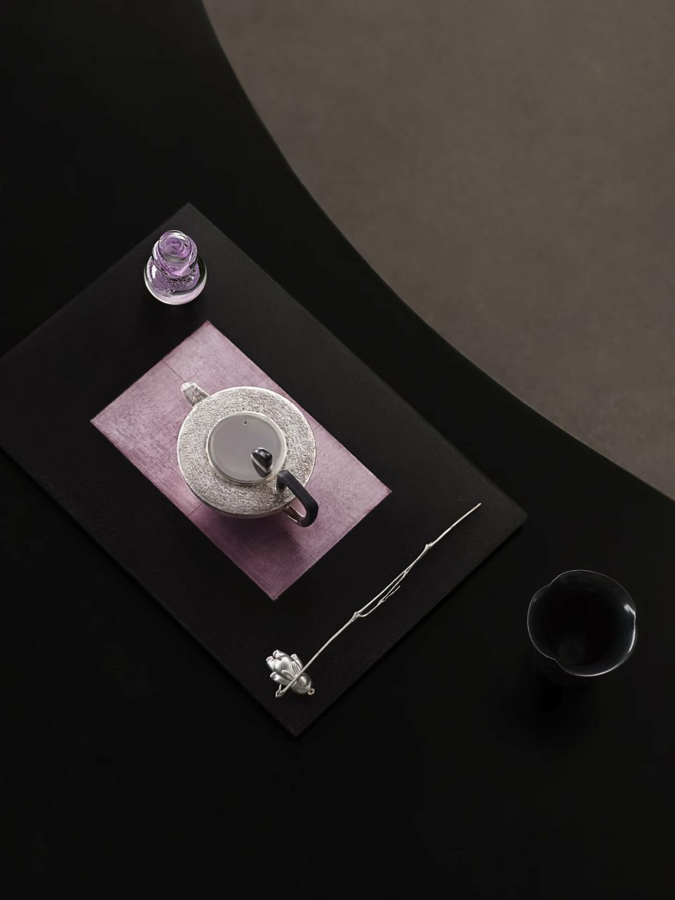 Handmade Traditional Lacquer Wood Purple Rain Tea Tray - China Tea Spirit